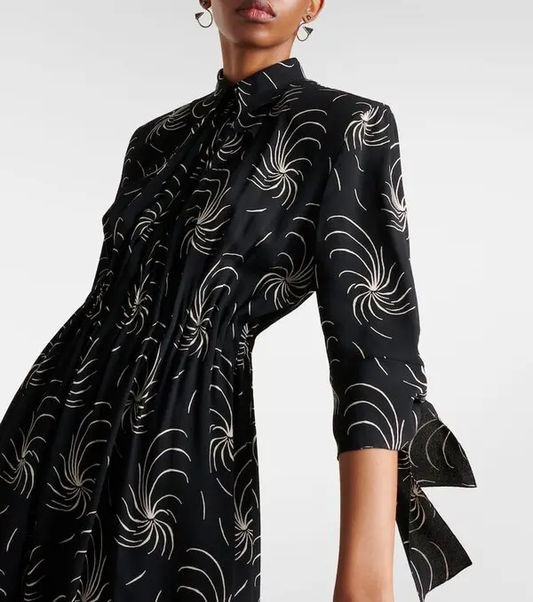 Prada Printed Ruched Shirt Dress