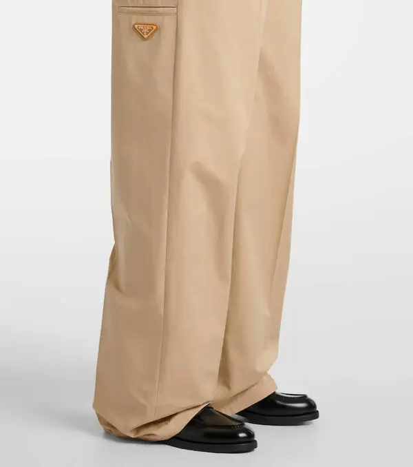 Prada Cotton Poplin Straight Leg Pants