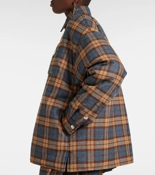 Prada Plaid Wool Overshirt