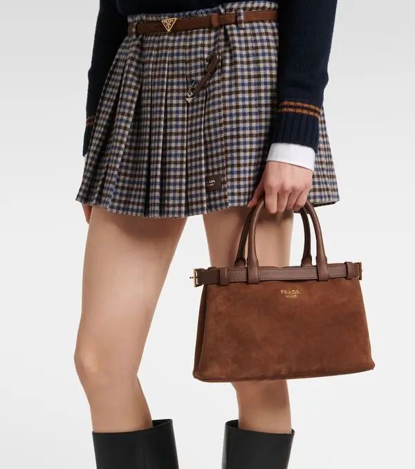 Prada Small Suede Tote Bag