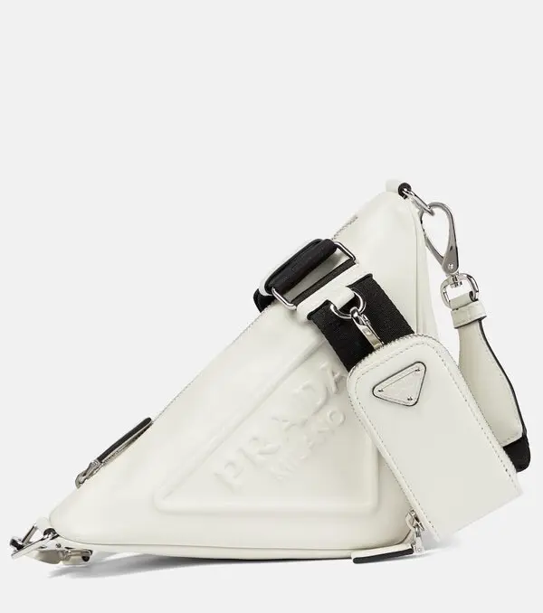 Prada Triangle Leather Shoulder Bag