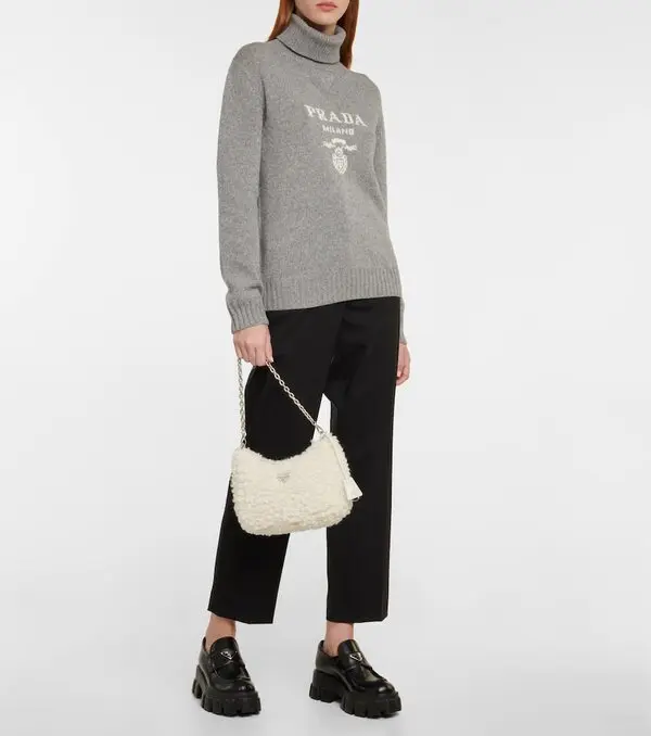 Prada Re-edition 2005 Small Shoulder Bag - White