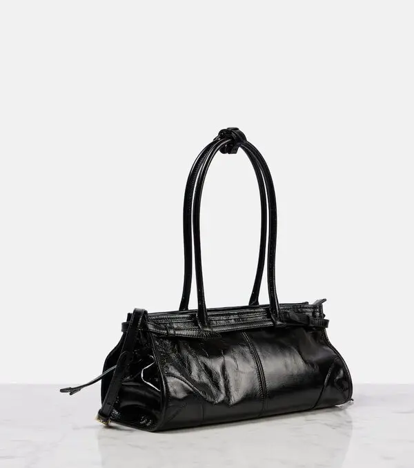 Prada Medium Leather Shoulder Bag - Black