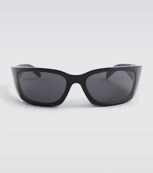Prada Symbole Rectangular Sunglasses - Black