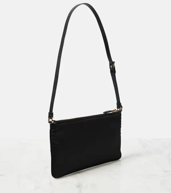 Prada Re-nylon Mini Pouch With Strap - Black