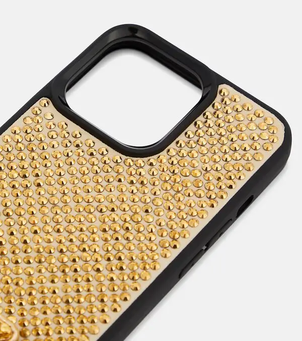 Prada Embellished Leather Iphone 13 Pro Case