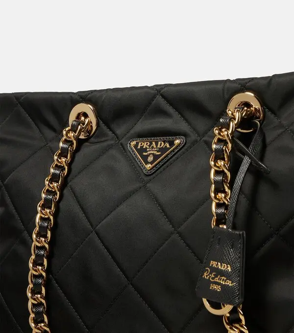 Prada Re-Edition 1995 ChaîNe Large Shoulder Bag - Black
