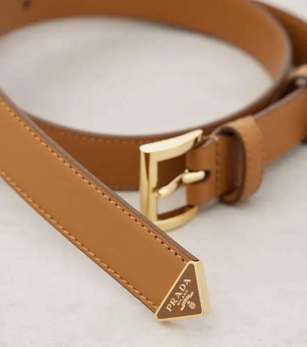 Prada Logo Leather Belt