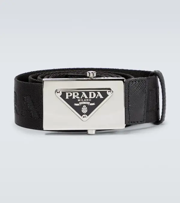 Prada Technical Fabric Belt - Black