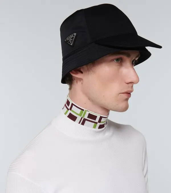 Prada Embroidered Bucket Hat