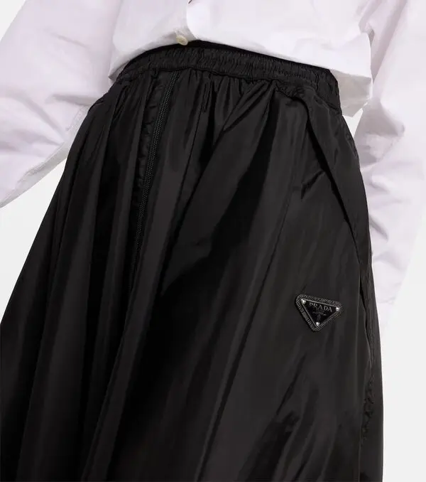 Prada Logo Re-nylon Midi Skirt