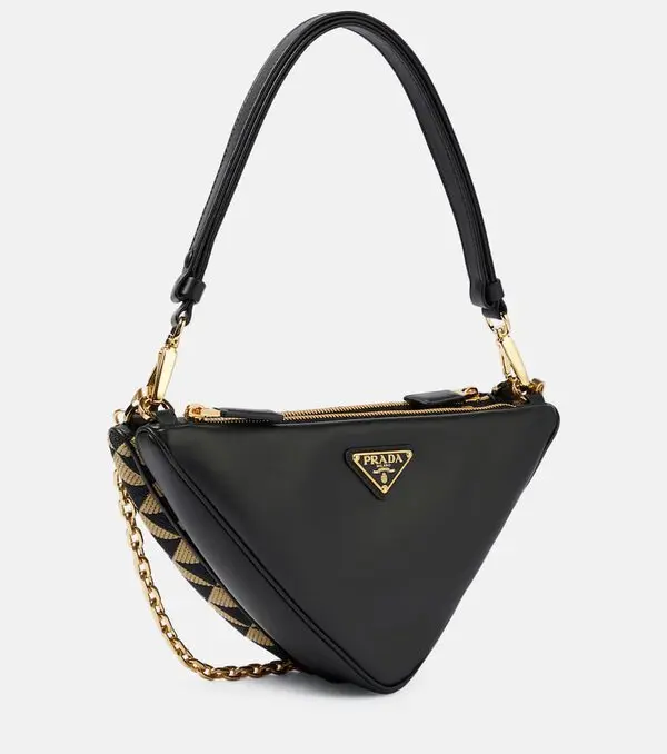 Prada Triangolo Mini Jacquard Shoulder Bag