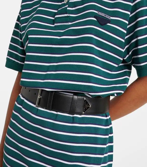 Prada Logo Leather Belt
