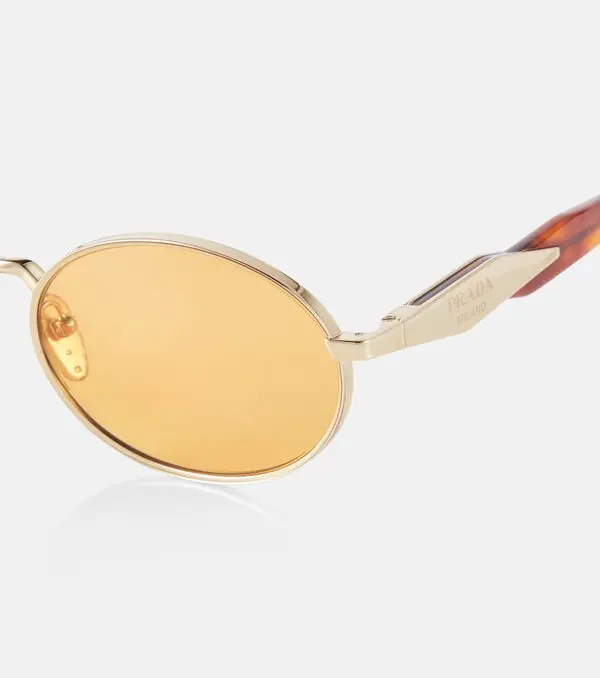 Prada Oval Sunglasses - Brown