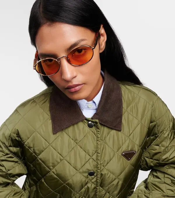 Prada Oval Sunglasses - Brown