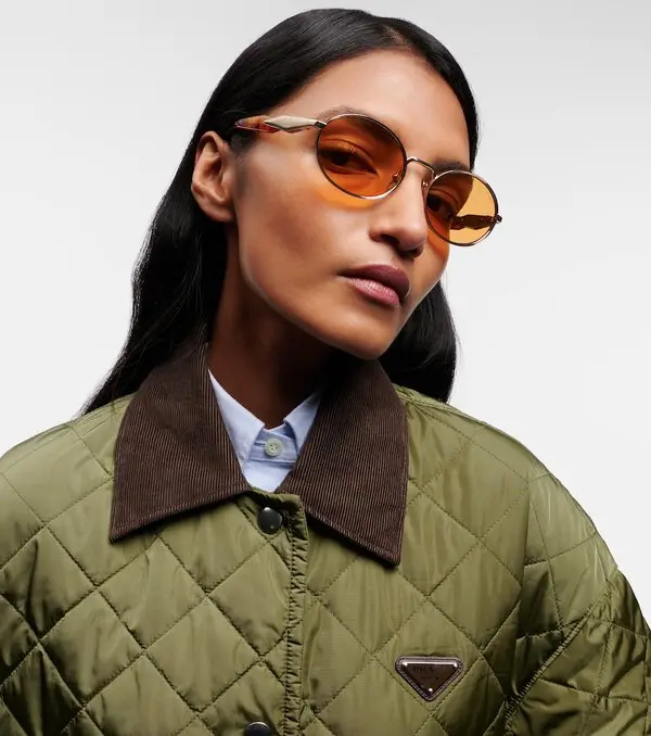 Prada Oval Sunglasses - Brown