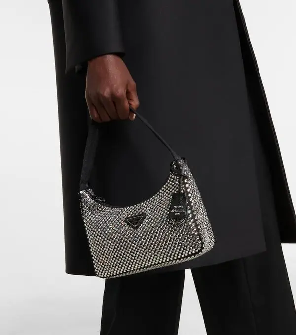 Prada Embellished Satin Bag