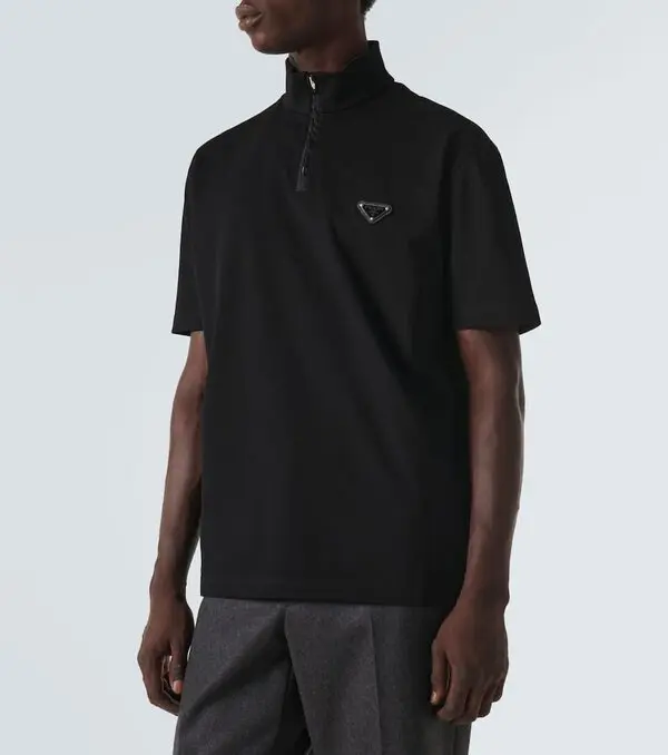 Prada Zip-up Polo Shirt