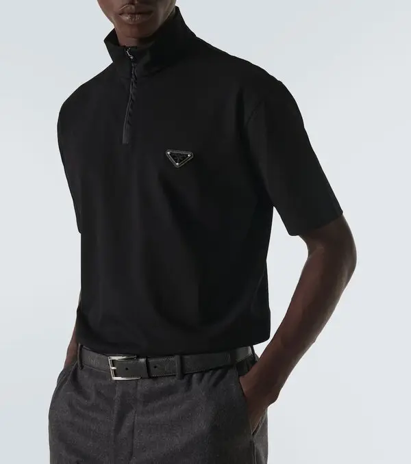 Prada Zip-up Polo Shirt