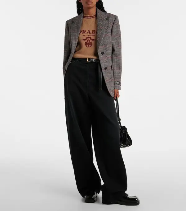 Prada High-rise Wide-leg Jeans