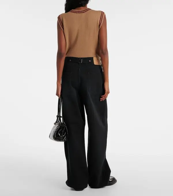Prada High-rise Wide-leg Jeans