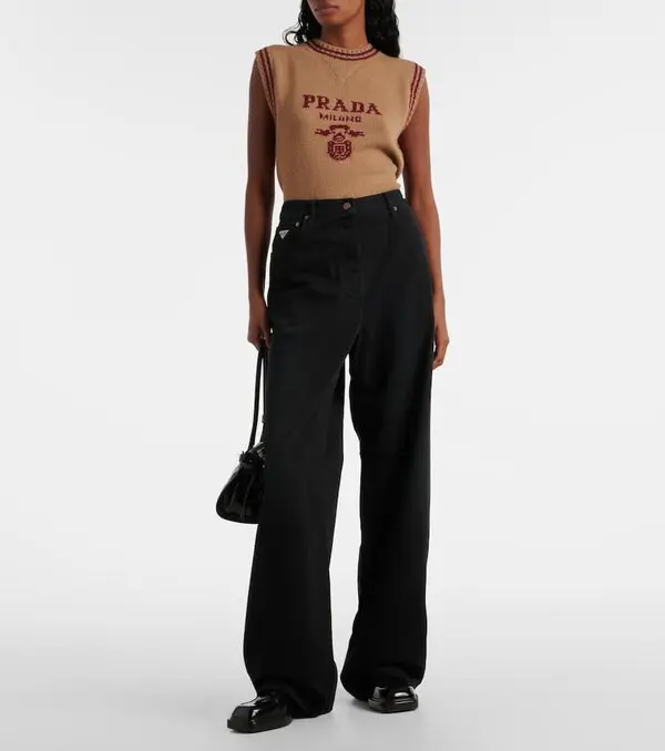 Prada High-rise Wide-leg Jeans