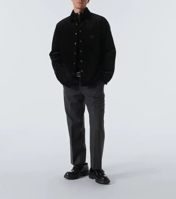 Prada Cotton Corduroy Overshirt - Black