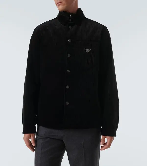 Prada Cotton Corduroy Overshirt - Black