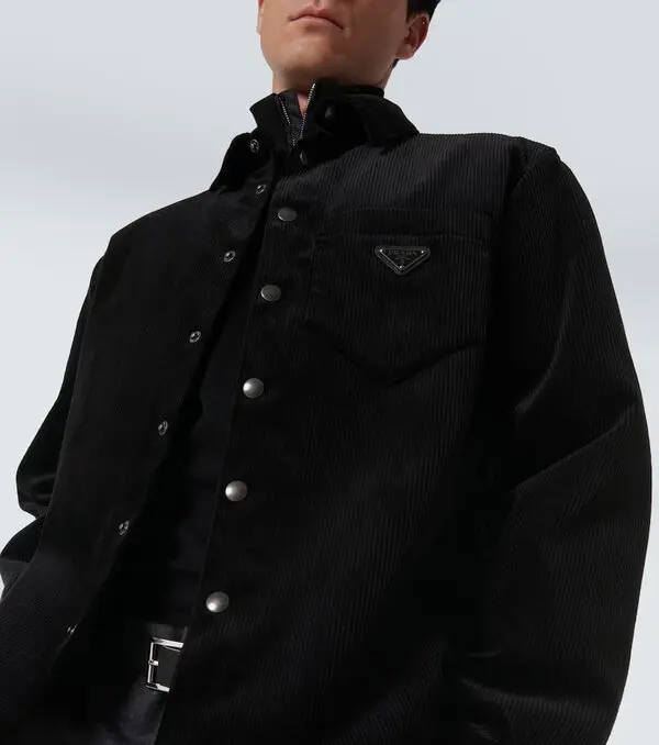 Prada Cotton Corduroy Overshirt - Black