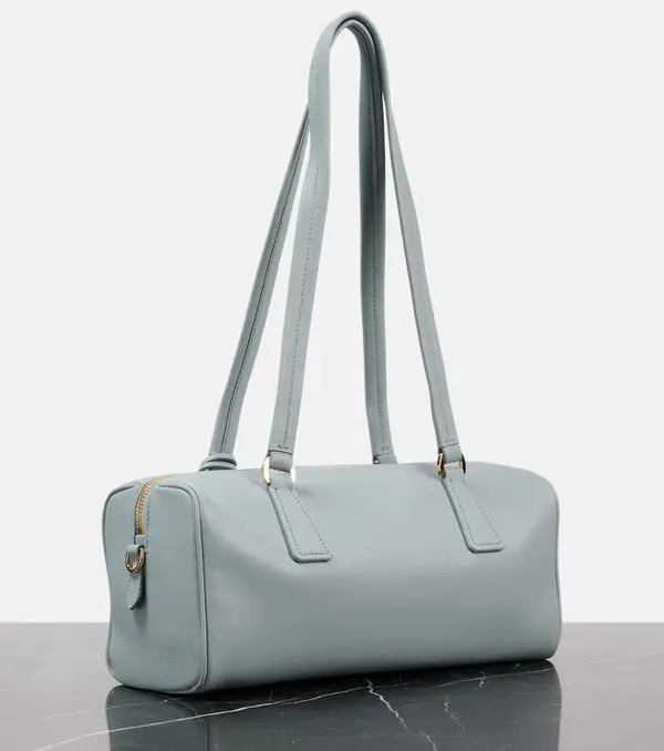 Prada Medium Leather Shoulder Bag - Blue