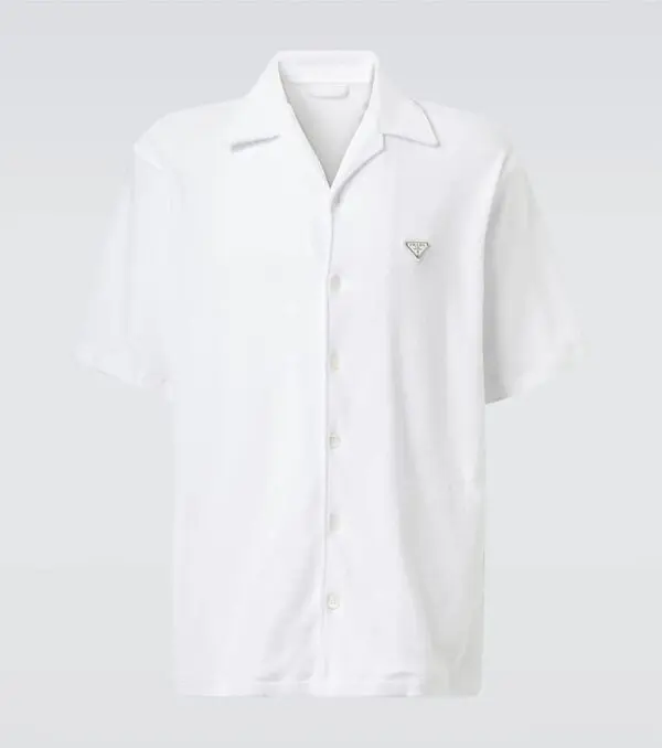 Prada Cotton Terry Bowling Shirt