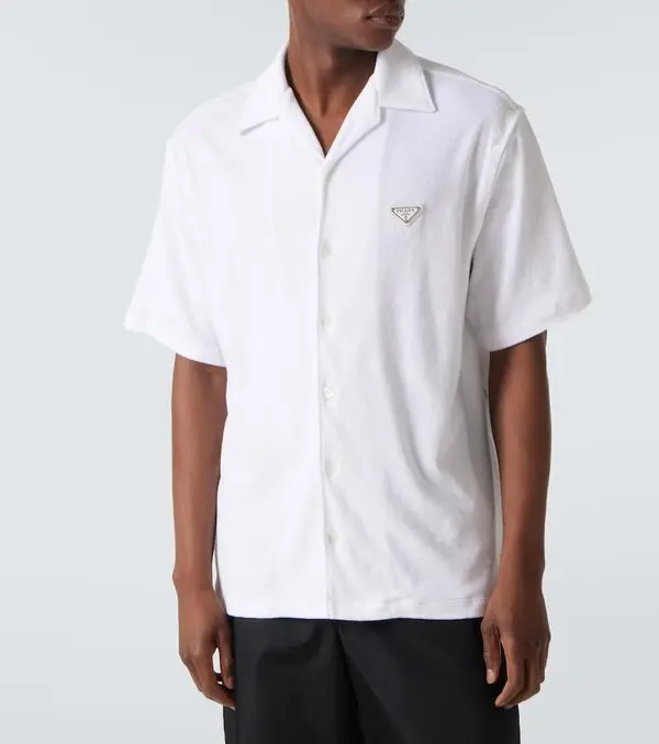 Prada Cotton Terry Bowling Shirt