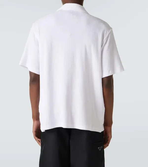 Prada Cotton Terry Bowling Shirt