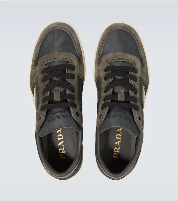 Prada Re-nylon And Suede Sneakers
