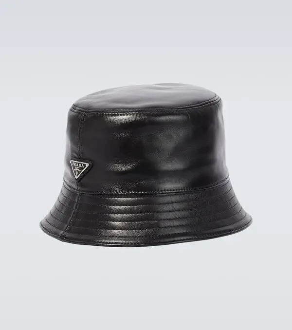 Prada Leather Bucket Hat