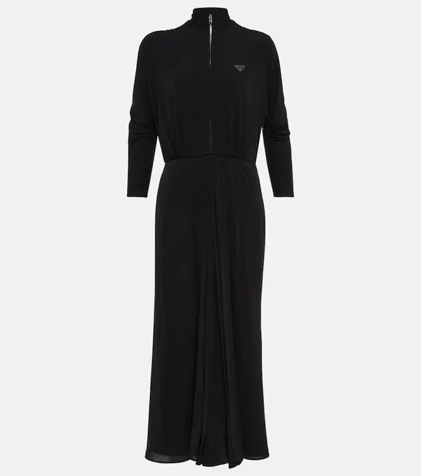Prada Mockneck Midi Dress