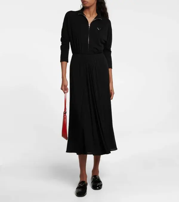 Prada Mockneck Midi Dress