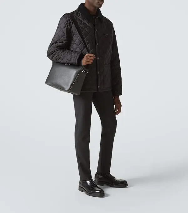 Prada Leather Shoulder Bag - Black