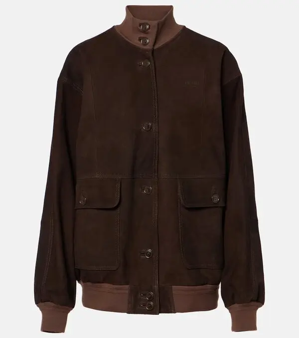 Prada Suede Jacket - Brown