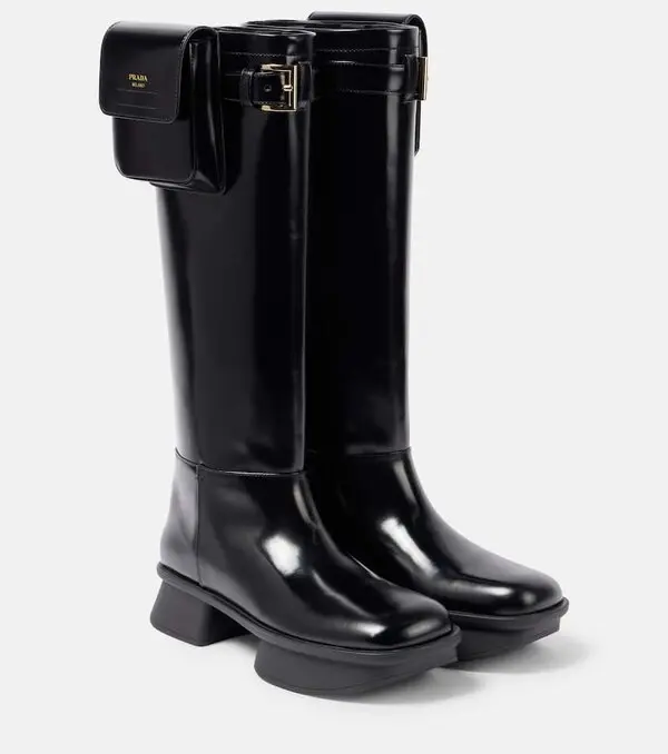 Prada Leather Knee-high Boots