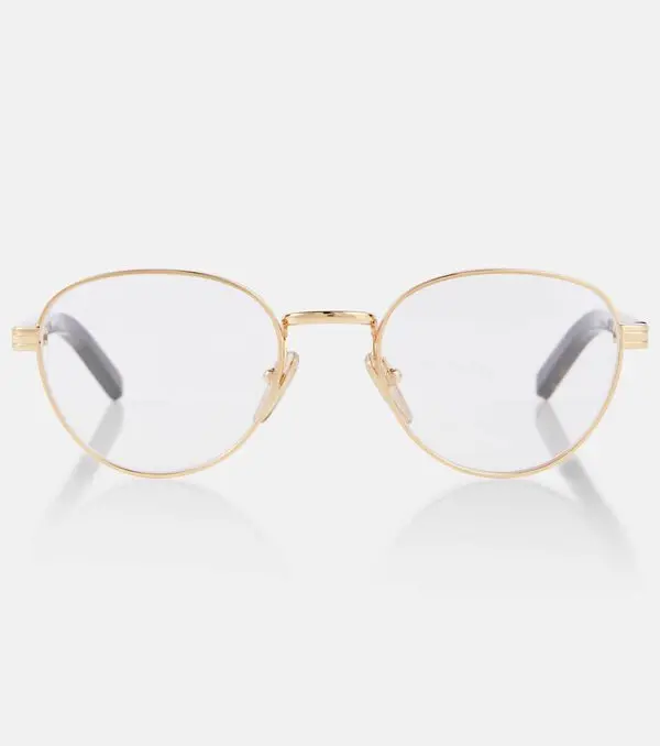 Prada Round Frame Sunglasses - Gold