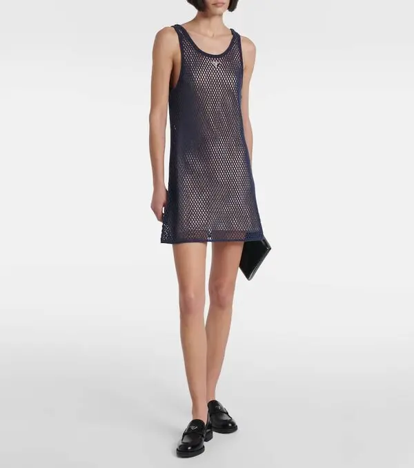Prada Cotton Mesh Minidress