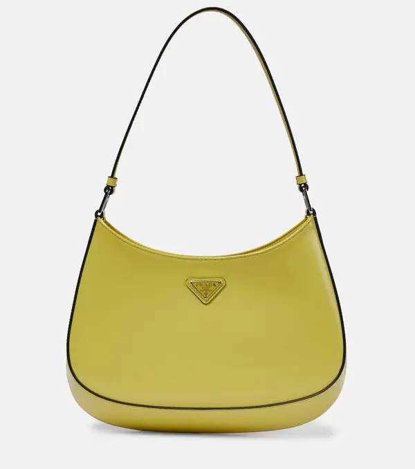 Prada Cleo Small Leather Shoulder Bag - Green