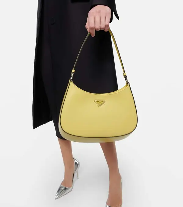Prada Cleo Small Leather Shoulder Bag - Green