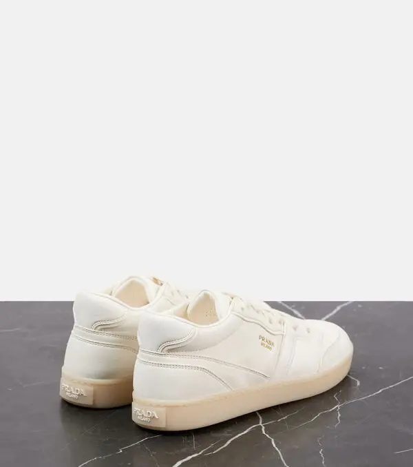 Prada Logo Leather Sneakers