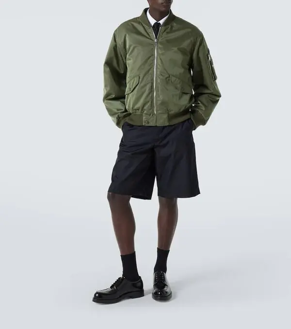 Prada Re-nylon Bomber Jacket - Green