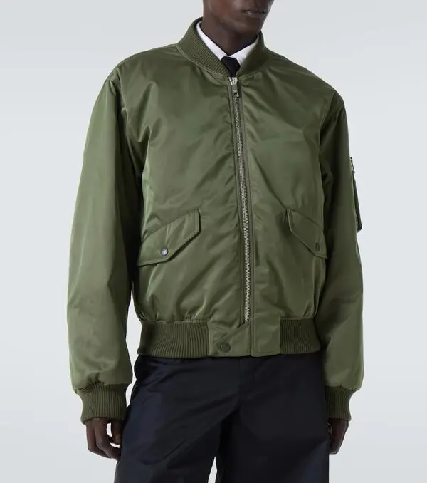 Prada Re-nylon Bomber Jacket - Green
