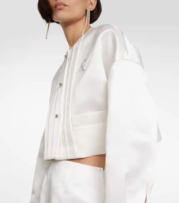 Prada Cropped Silk Jacket