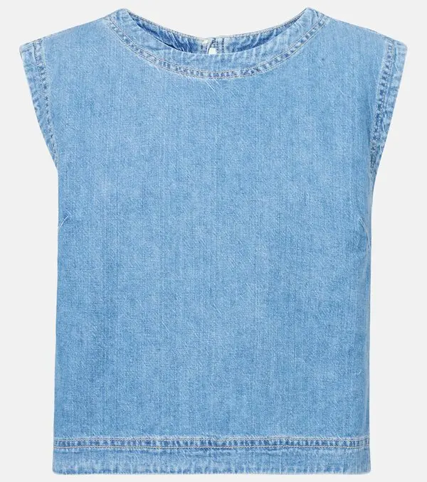 Velvet By Graham & Spencer Loren Denim Top - Blue