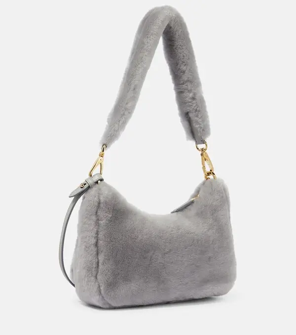 Prada Re-edition 2005 Shearling Shoulder Bag - Blue